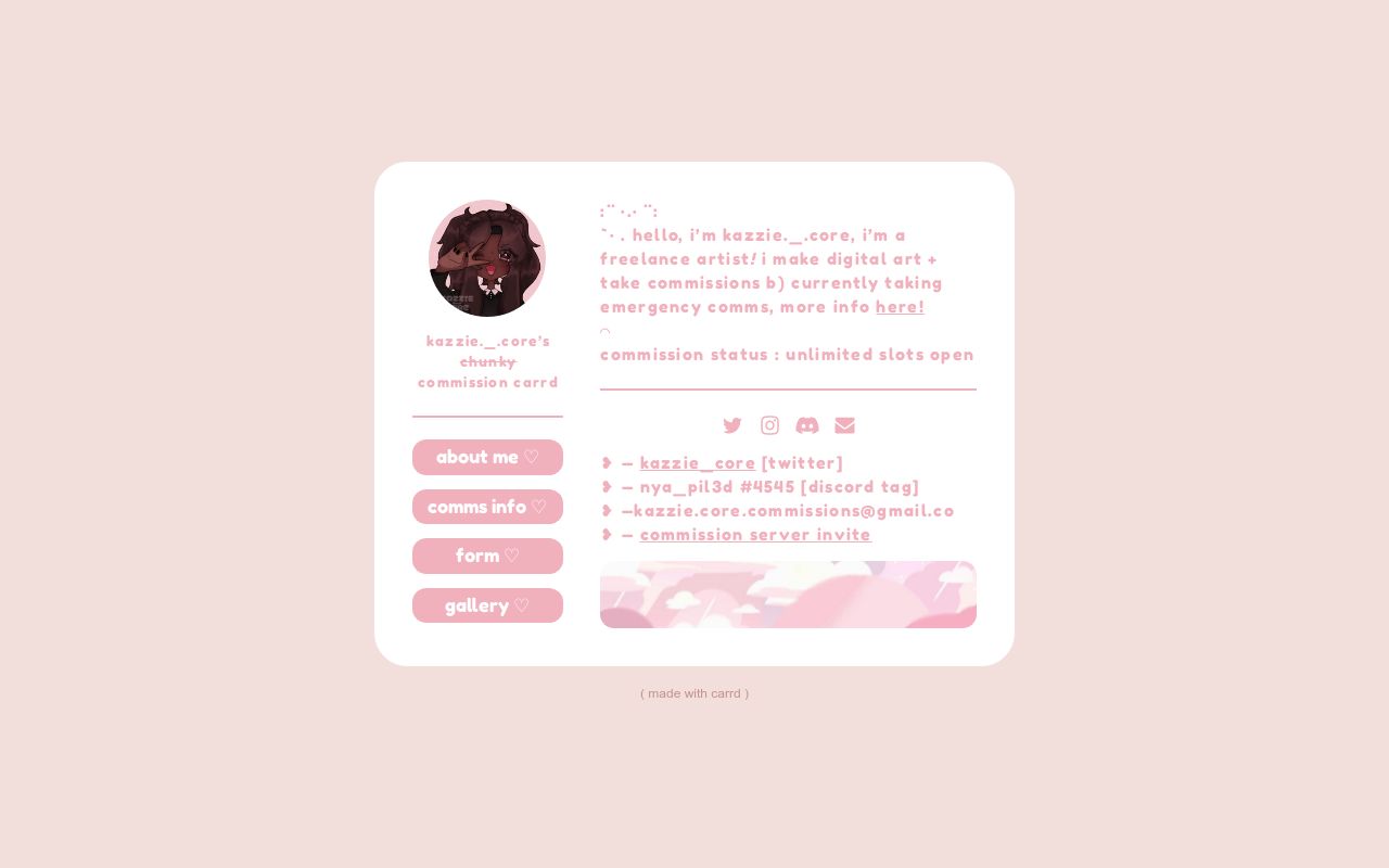 kazzie commissions ୨୧